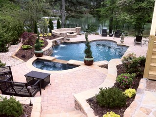 Traditional Style Pool with a Modern Twist - Traditional - Pool ...
