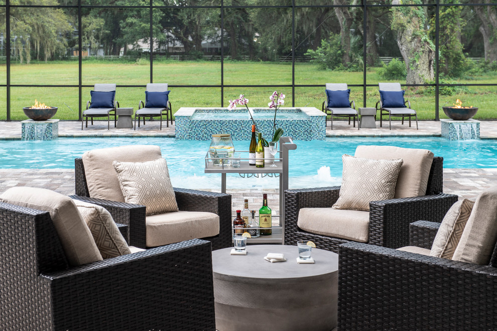 Transitional Elegance Pool - Traditional - Pool - Los Angeles - by John ...