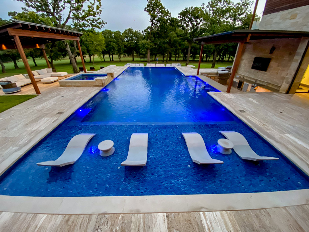 Transitional Pool With Swim Up Bar - Transitional - Pool - Dallas - by ...