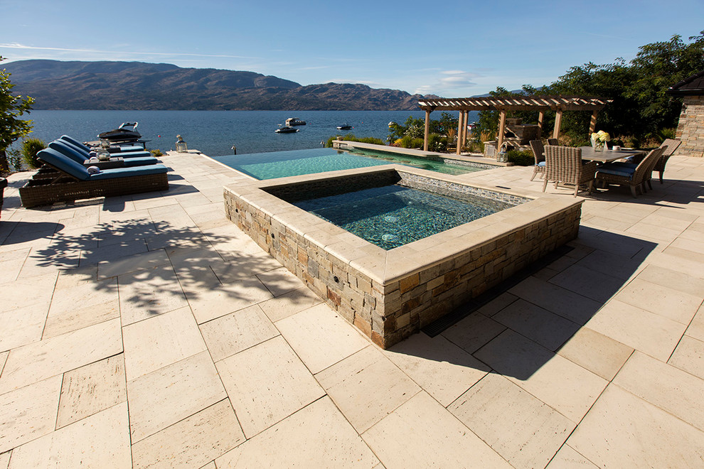 Travertine - Mediterranean - Pool - Other - by Barkman Concrete Ltd ...