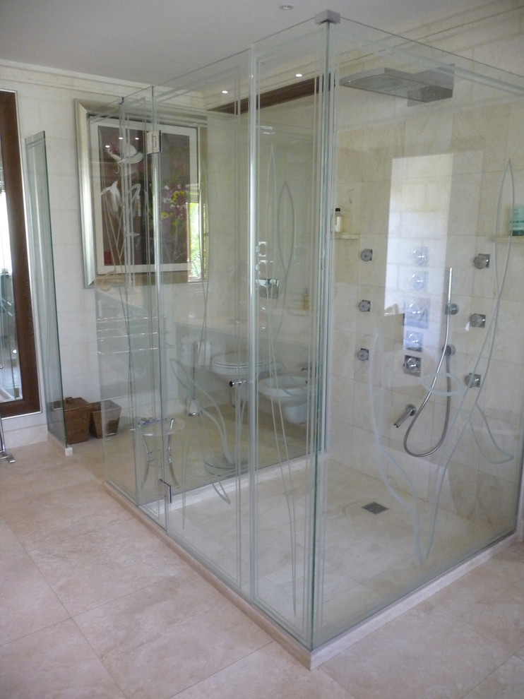 Travertine bathroom - Exotique - Salle de Bain - Philadelphie - par ...