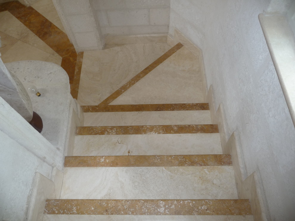 Travertine Flooring - Tropical - Staircase - Philadelphia - by StoneMar ...