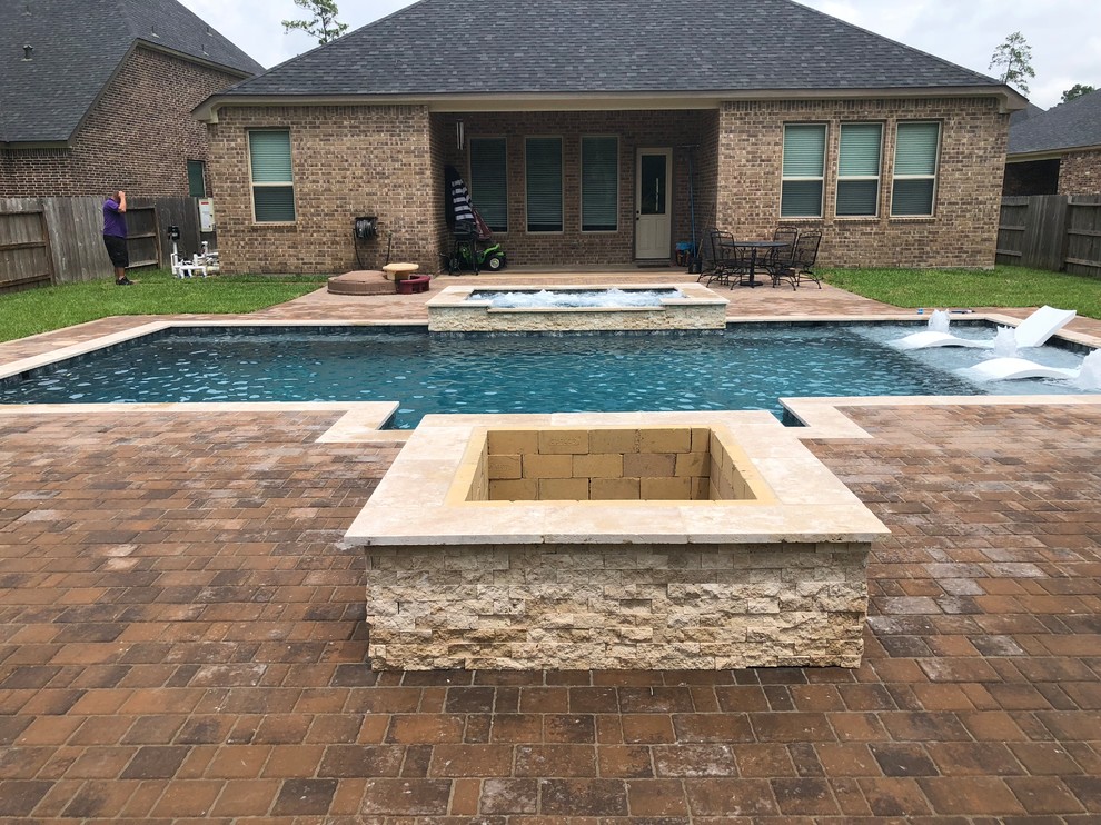 Trinidad Pool - Traditional - Pool - Houston - by Carnahan Landscaping ...