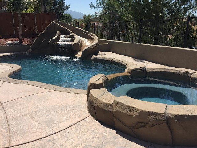 Tropical Rock swimming Pools - Traditional - Swimming Pool & Hot Tub ...