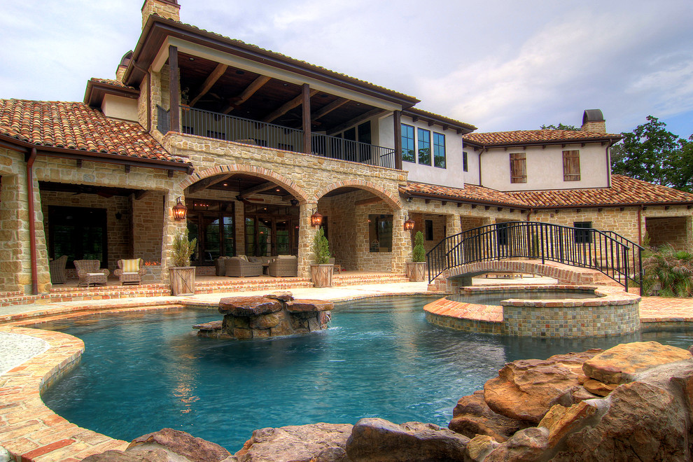 Tuscan Farmhouse - Mediterranean - Pool - Houston - by Eklektik ...