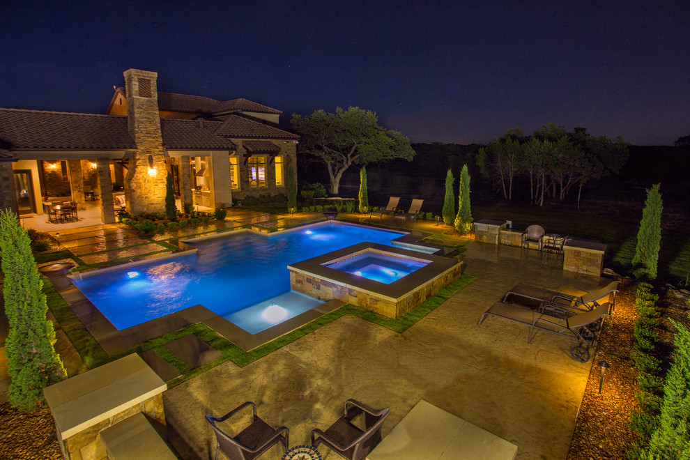 Tuscan Hills - Rustic - Pool - Austin - by Artesian Custom Pools, INC ...