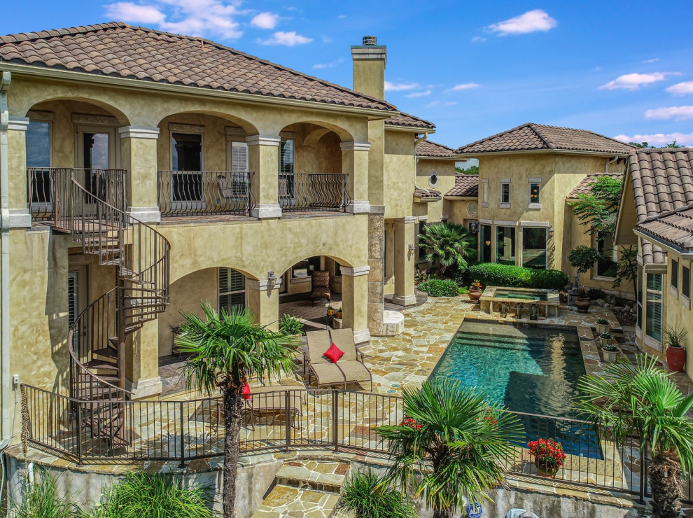 Tuscan Inspired Courtyard Pool - Mediterranean - Pool - Other - by ...
