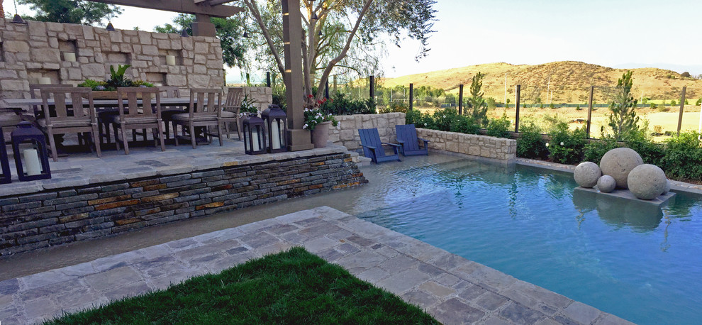 Tuscan Style Pool - Mediterranean - Pool - Orange County - by Splash ...