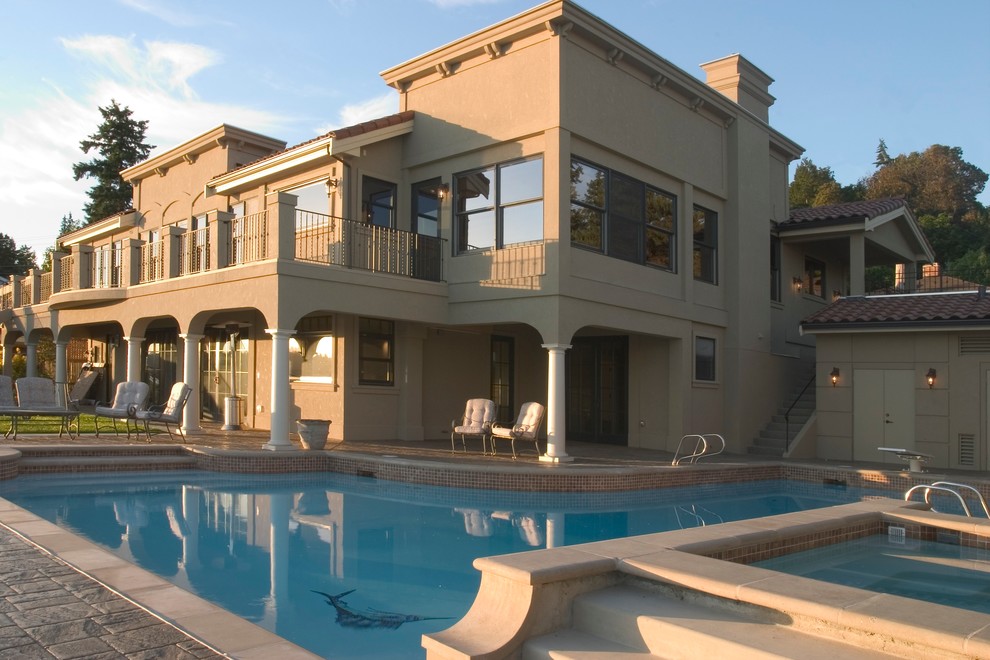Tuscan Traditional - Mediterranean - Pool - Seattle - by Norsk Design ...