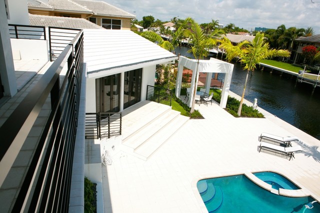 Two Tone Impact Window Project - Modern - Pool - Miami - by Impact ...