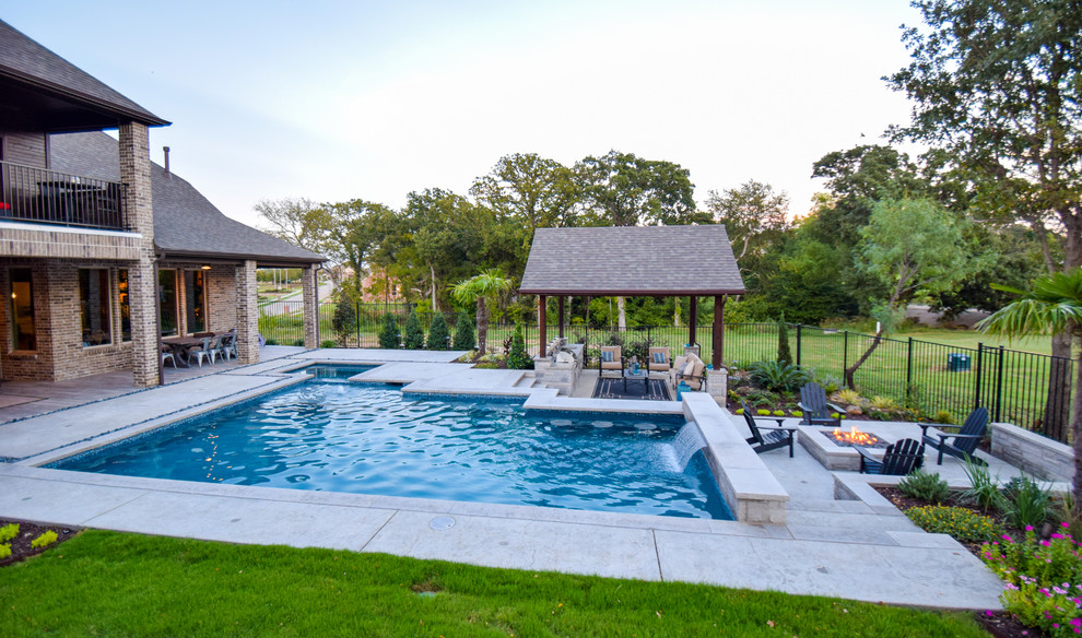 Ultimate Trophy Club Pool Transformation - Contemporary - Pool - Dallas ...