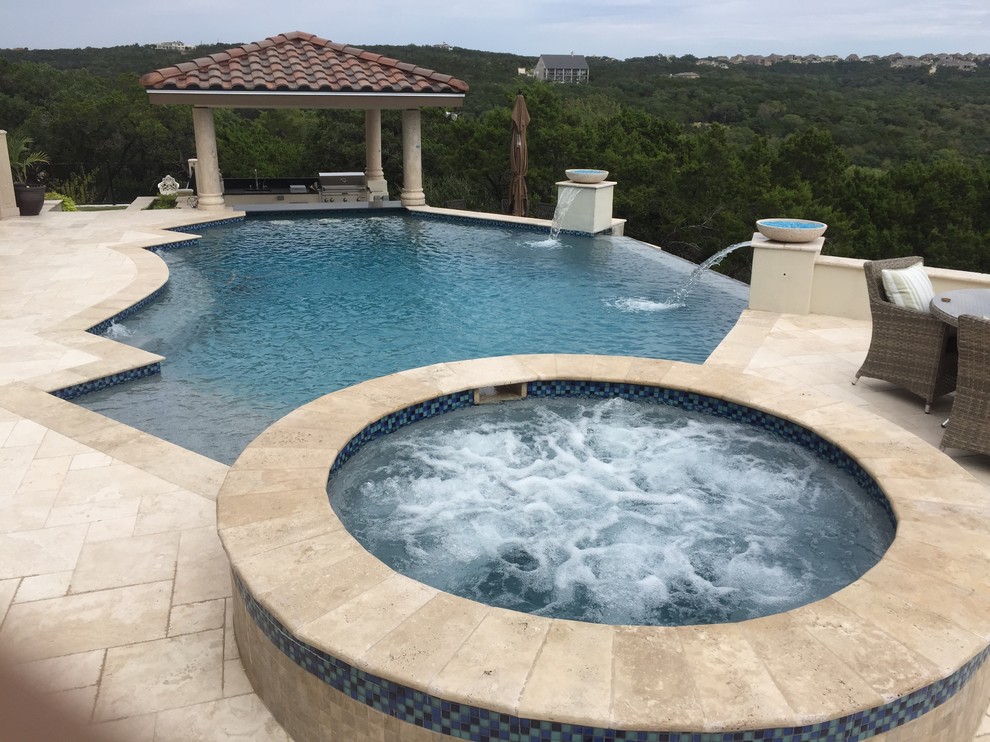 Unique Infinity Edge pool - Mediterranean - Pool - Austin - by Fossil ...