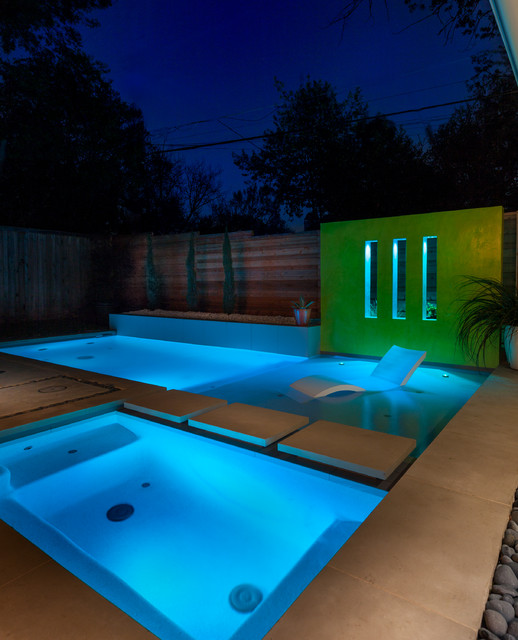 Valley Ridge Modern Pool And Spa Moderne Pool Dallas Af Randy