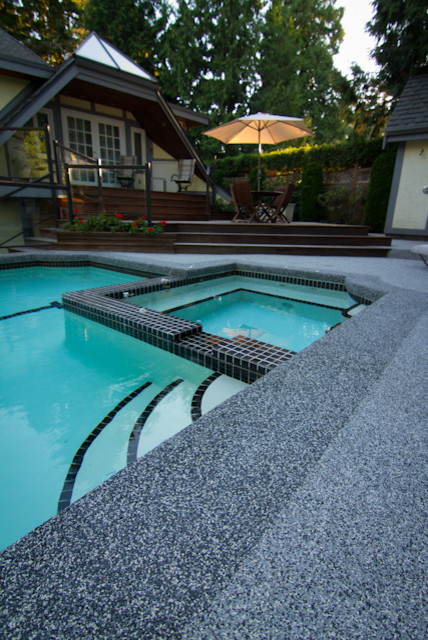 Vancouver Pool Deck Duraroc Rubber Surfacing - Traditional - Pool ...
