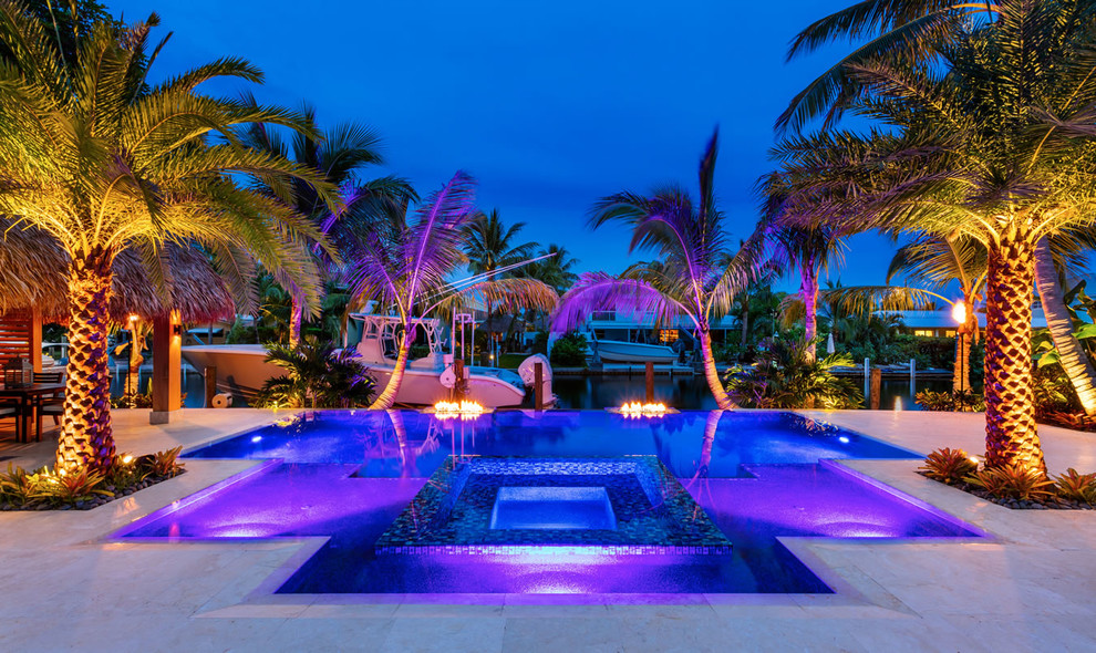 Vanishing Edge - Tropical - Pool - Miami - by AAA Custom Pools | Houzz