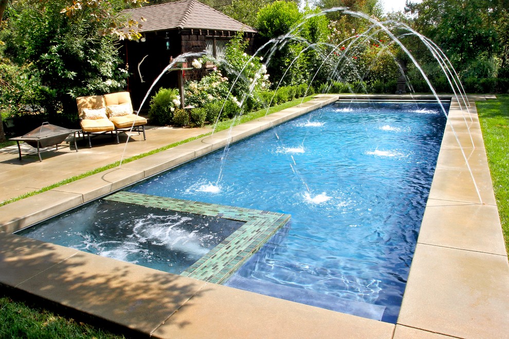 Vintage Garden Fountain Pool - Traditional - Pool - Los Angeles - by ...