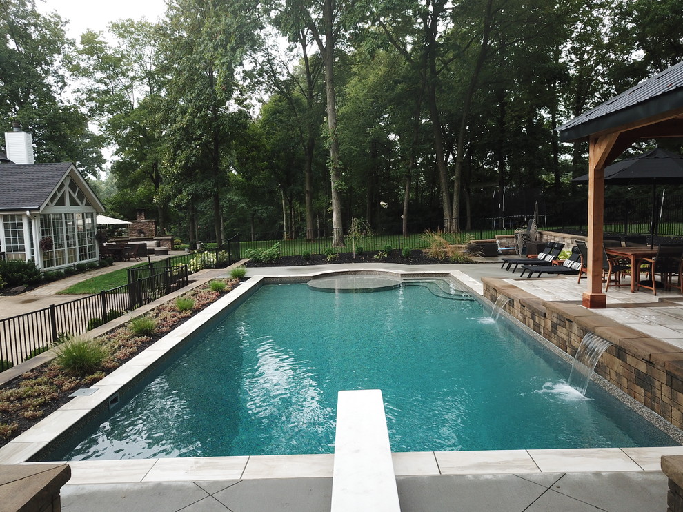 Vinyl Liner Custom Rectangle Cottleville, MO - Contemporary - Pool - St ...