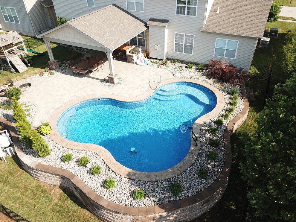 Vinyl Liner Lagoon O'Fallon, MO - Contemporary - Pool - St Louis - by ...