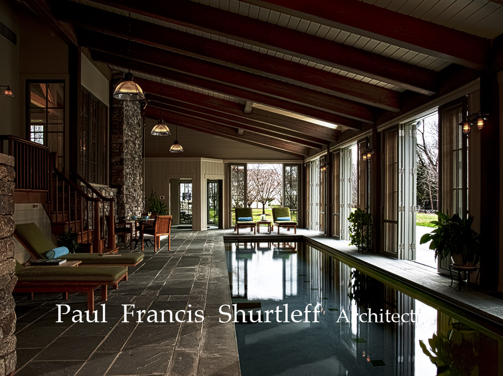 Waccabuc Field House Pool Room - Traditional - Pool - New York - by ...