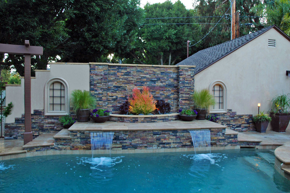 Water Feater on Pool - Contemporary - Pool - Los Angeles - by Outdoors ...