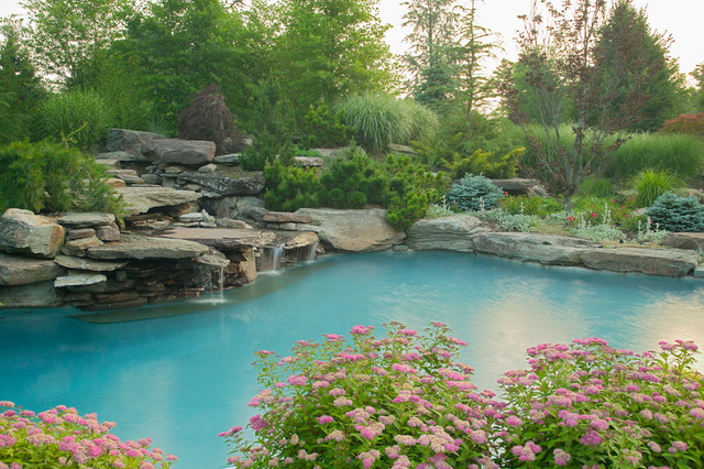 Water Features : Ponds, Waterfalls & Fountains - Traditional - Pool ...