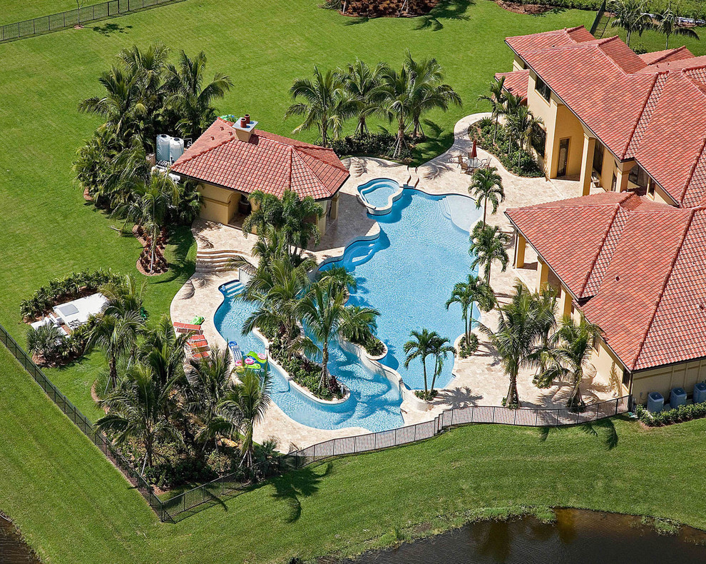 Water Resort Style Pool with Spa and Lazy River in Delray Beach Florida ...