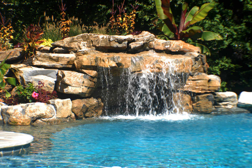 Waterfall and Infinity Pool - Tropical - Pool - New York - by Arapahoe ...
