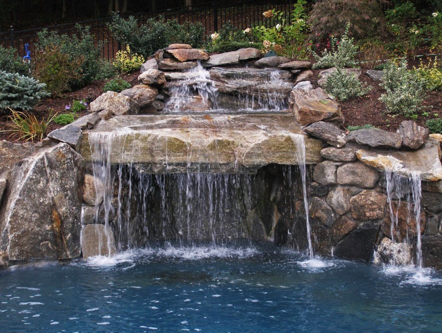 Waterfalls - Modern - Pool - New York - by Aqua Pools | Houzz
