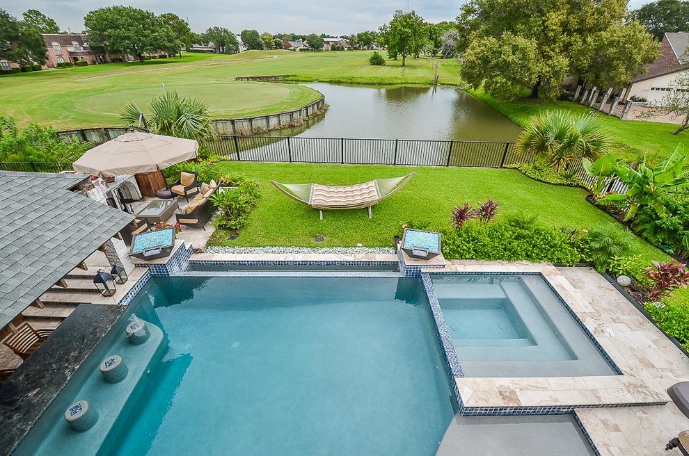 Waterfront Custom Build | Oak Pointe Blvd. - Pool - Houston - by ...