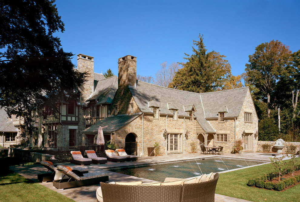 Waterfront French Normandy - Traditional - Pool - Other - by VanderHorn ...