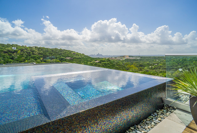 West Lake Hills Infinity Edge Pool & Decks (Ipe, Cable Railing ...