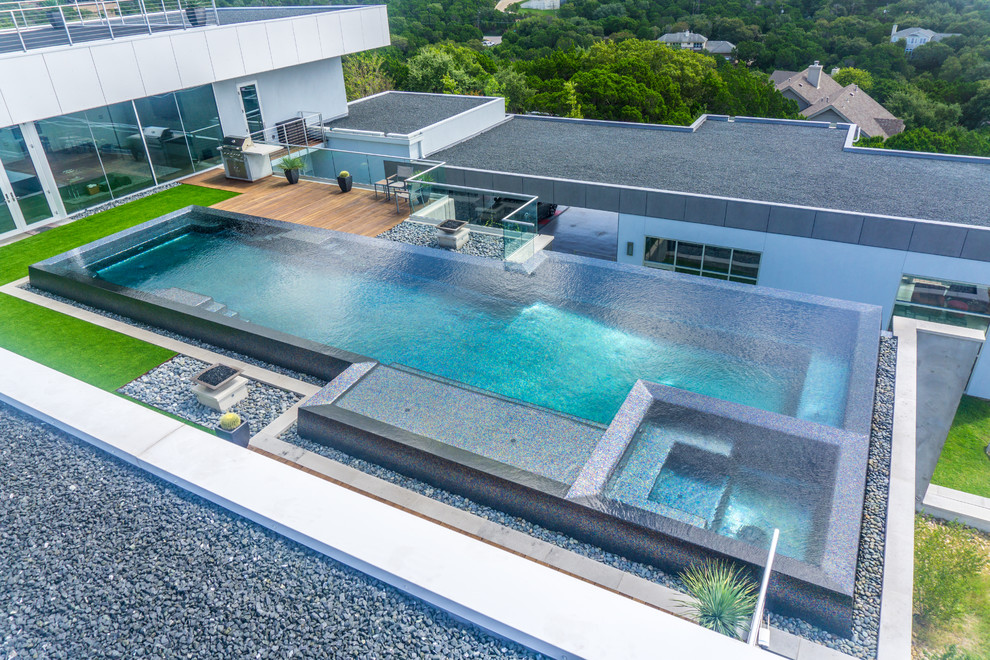 West Lake Hills Infinity Edge Pool & Decks (Ipe, Cable Railing ...
