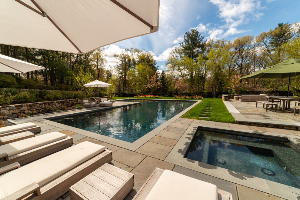 Weston Backyard - Traditional - Pool - Boston - by a Blade of Grass | Houzz