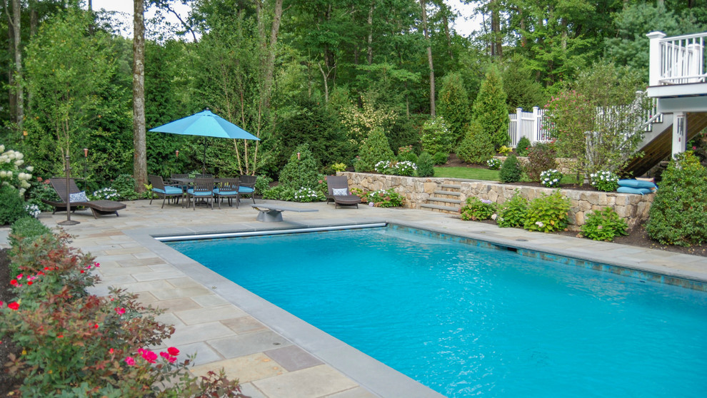 Weston Pool Terrace - Traditional - Pool - Boston - by a Blade of Grass ...