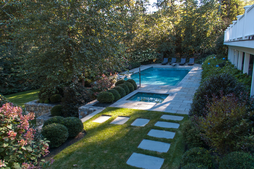 Weston Pool Terrace - Traditional - Pool - Boston - by a Blade of Grass ...