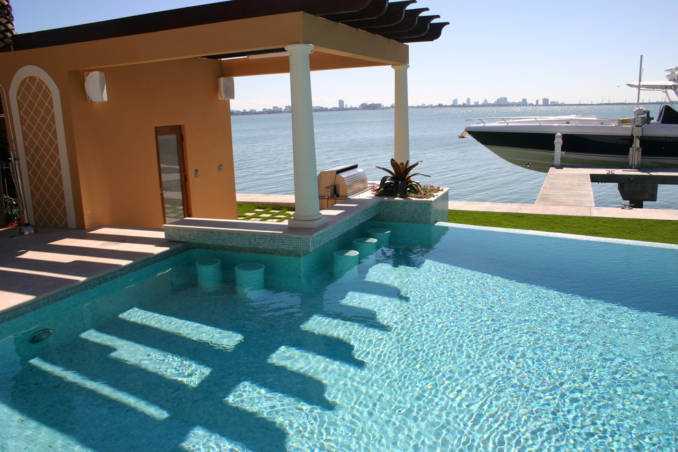 Wet bar pool - Tropical - Pool - Miami - by Foreverpools | Houzz