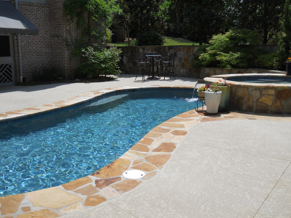 Wet Edge Prism Matrix Blue Lagoon - Traditional - Pool - Atlanta - by Pearl Pool Plastering | Houzz