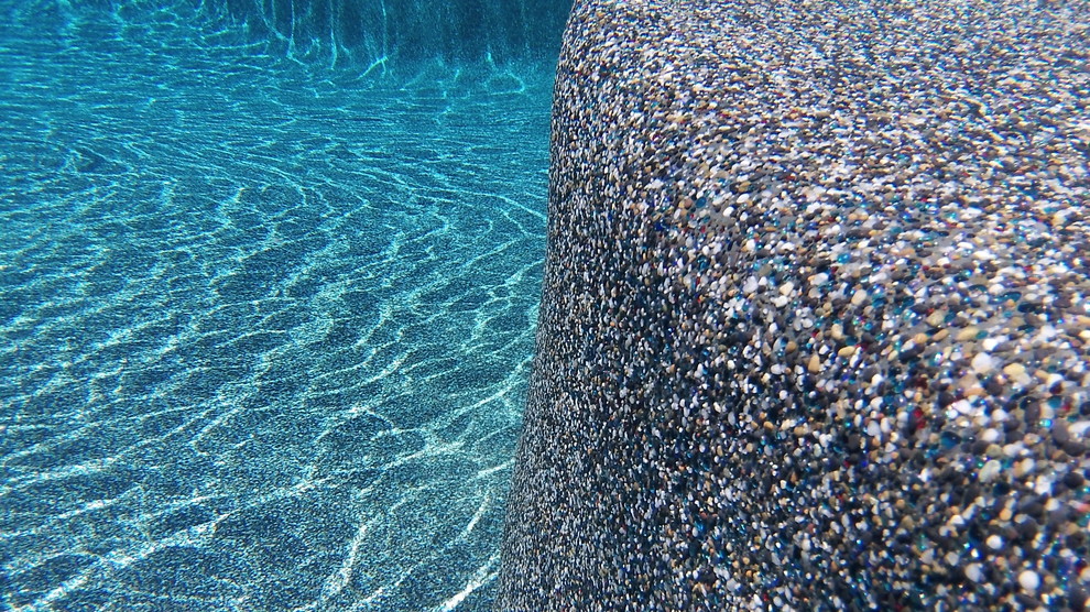 Wet Edge Prism Matrix Deep Blue Sea installed by ASI Pool Plastering in ...