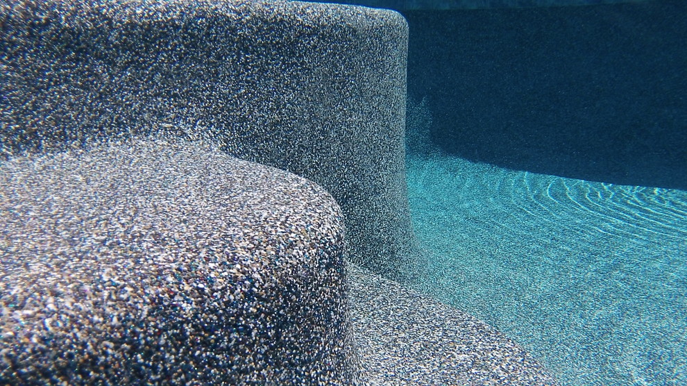 Wet Edge Prism Matrix Deep Blue Sea installed by ASI Pool Plastering in ...