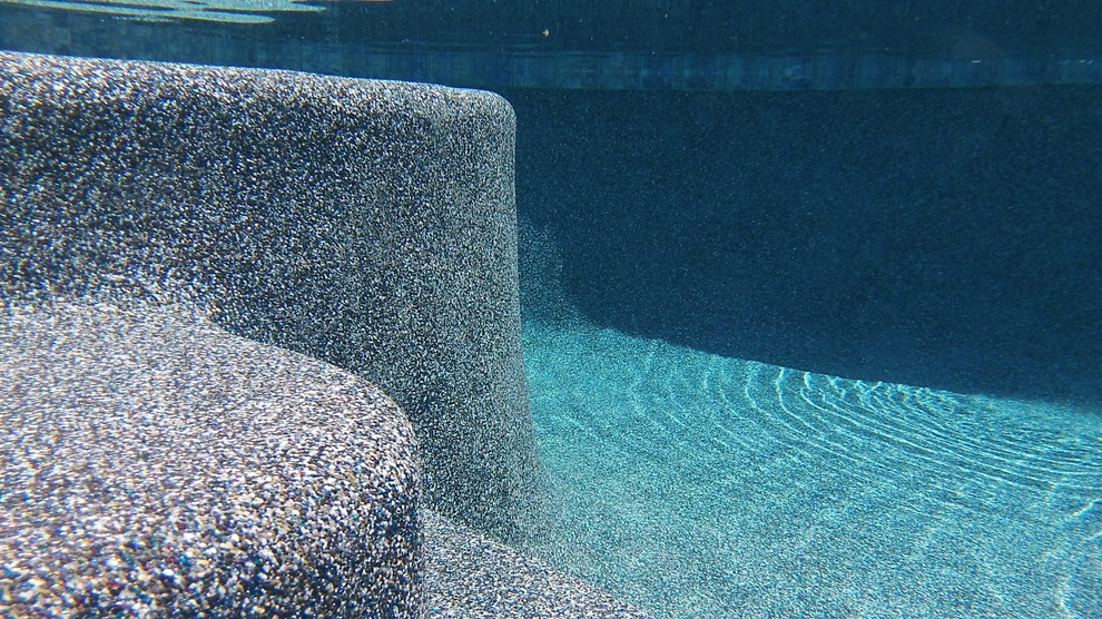 Wet Edge Prism Matrix Deep Blue Sea installed by ASI Pool Plastering in ...