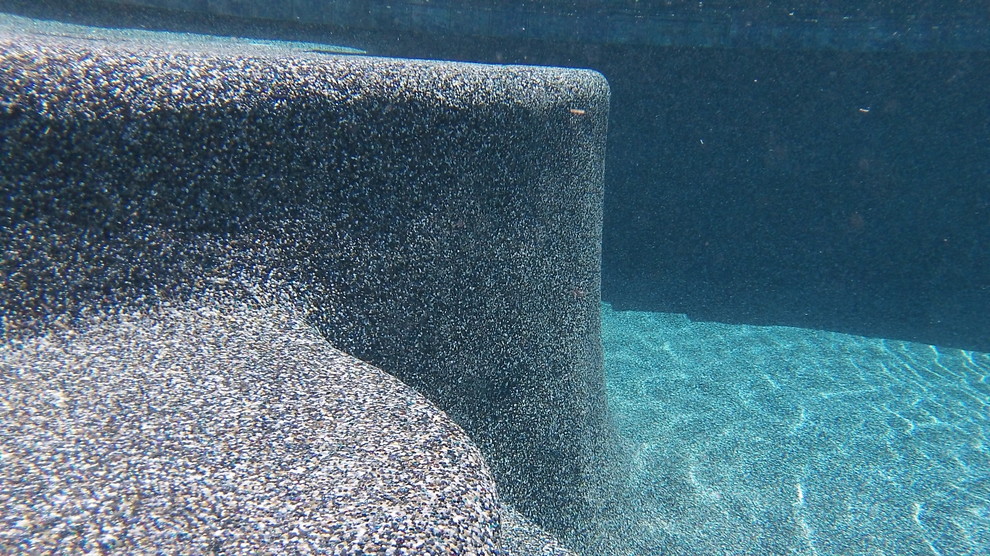 Wet Edge Prism Matrix Deep Blue Sea installed by ASI Pool Plastering in ...