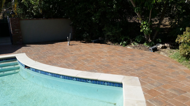 Whittier – Backyard Pool Deck & Patio Redo - Traditional - Pool - Los ...