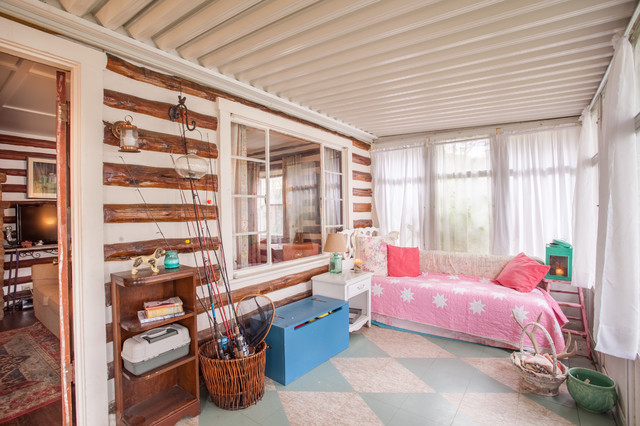 1950s Log Cabin - Rustic - Verandah - St Louis - by Interior Motives ...
