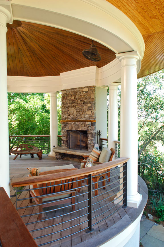 Another view of circular porch - Tropical - Porch - Charleston - by ...
