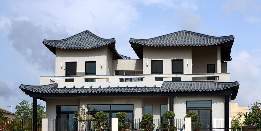 Asian villa - Asian - Porch - Other - by Corinne Levi Architecture and ...