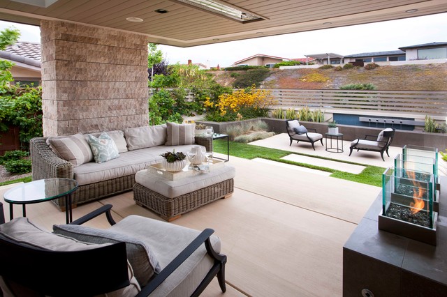 Beach Modern Outdoor Living - Contemporary - Veranda - San Diego - by ...