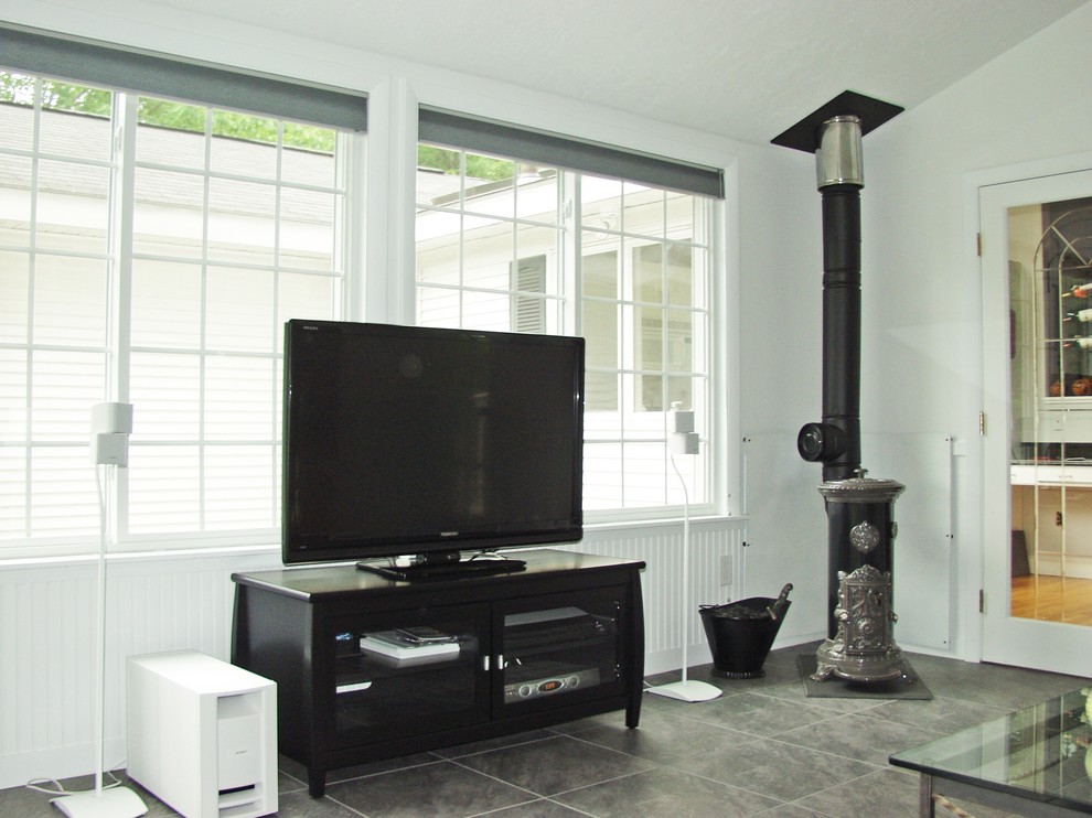 Bedford, MA sunroom and side deck by Archadeck of Suburban Boston ...