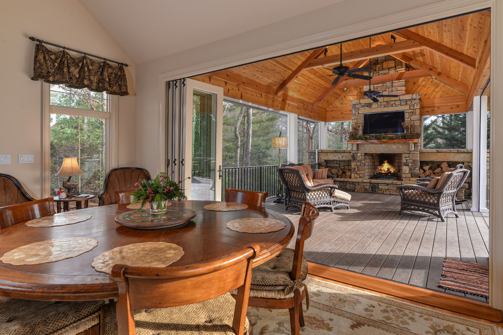 Biltmore Park Kitchen and Outdoor Living Remodel - Rustic - Porch ...