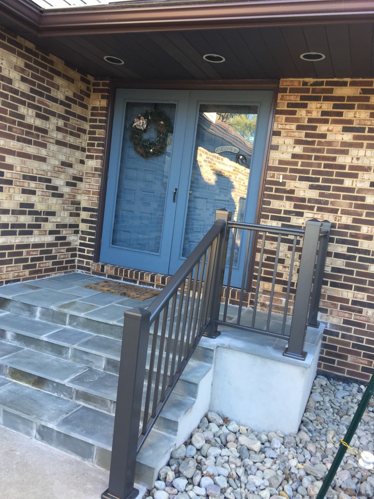 Bluestone porch and aluminum railing - Porch - Baltimore - by Edward's ...