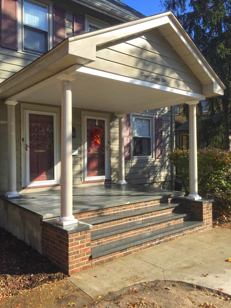 Brick and Blue Stone Front Porch Renovation - Porch - Philadelphia - by ...